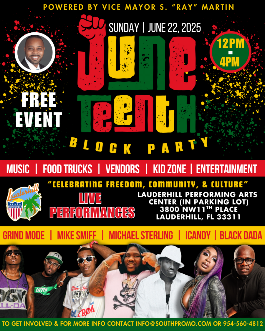 Lauderhill Makes History with First-Ever Juneteenth Block Party Featuring Star-Studded Lineup ...